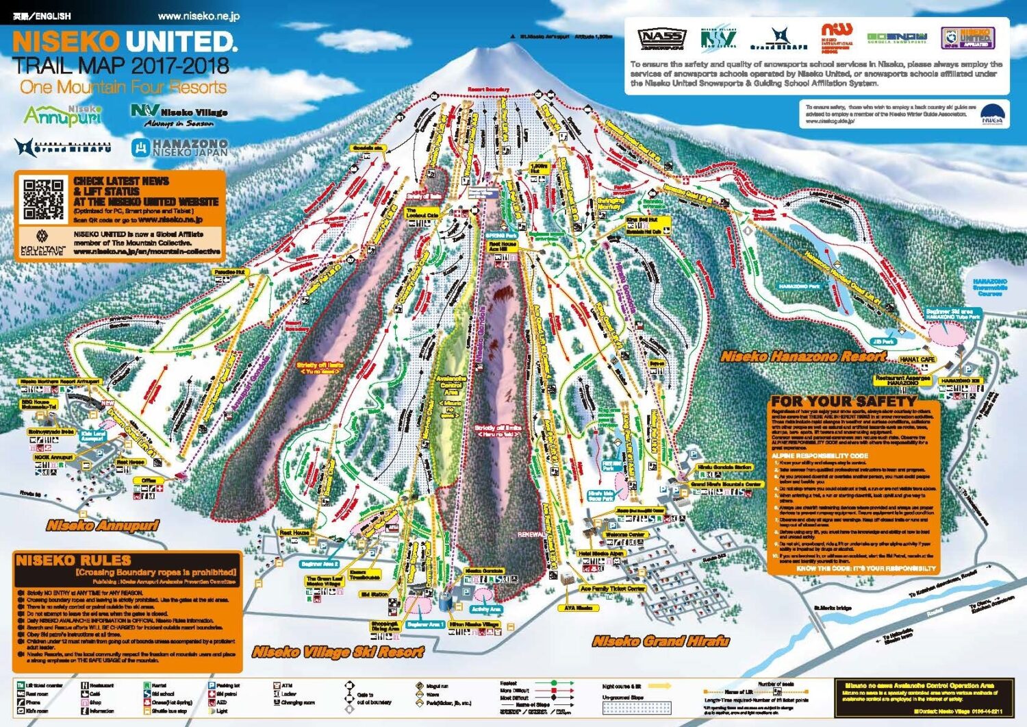 Niseko United Trail Map 2017/18 | Niseko Central